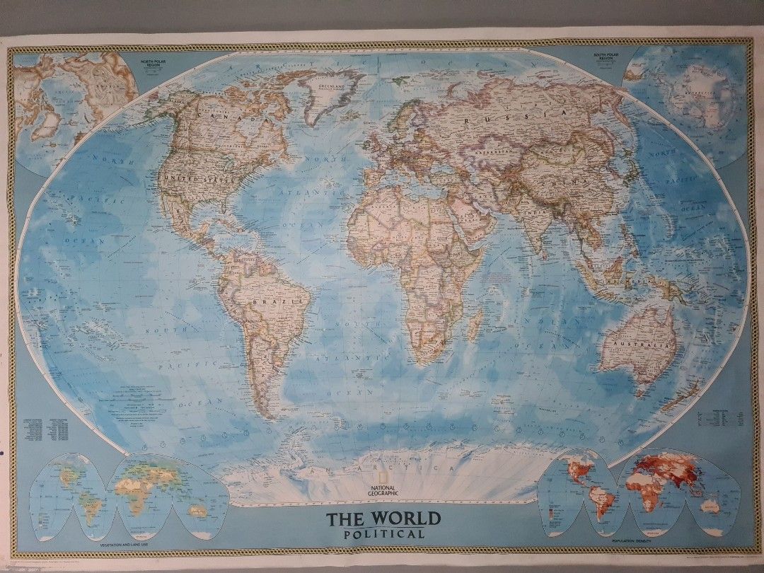 Wall size world map, Hobbies & Toys, Memorabilia & Collectibles ...