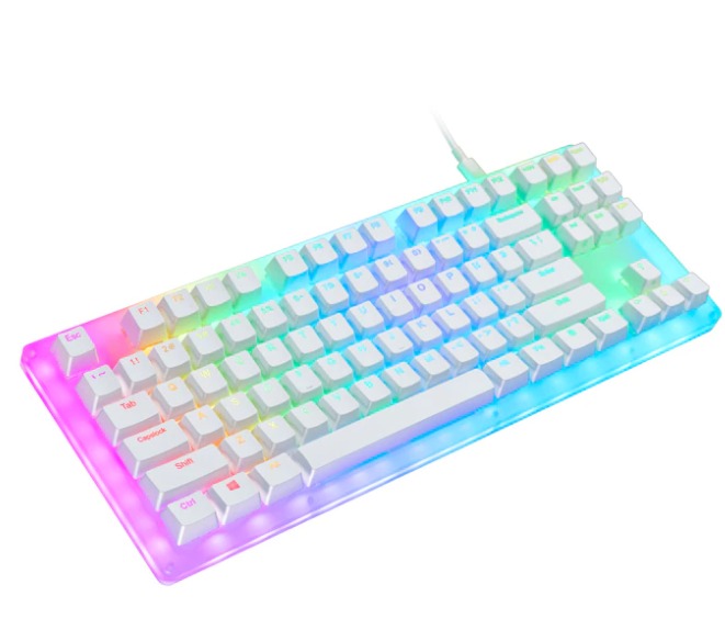 Womier K87 87鍵RGB 琉璃幻彩有線機械式鍵盤 (青軸), 電腦＆科技, 電腦周邊及配件, 電腦鍵盤及相關產品 - Carousell