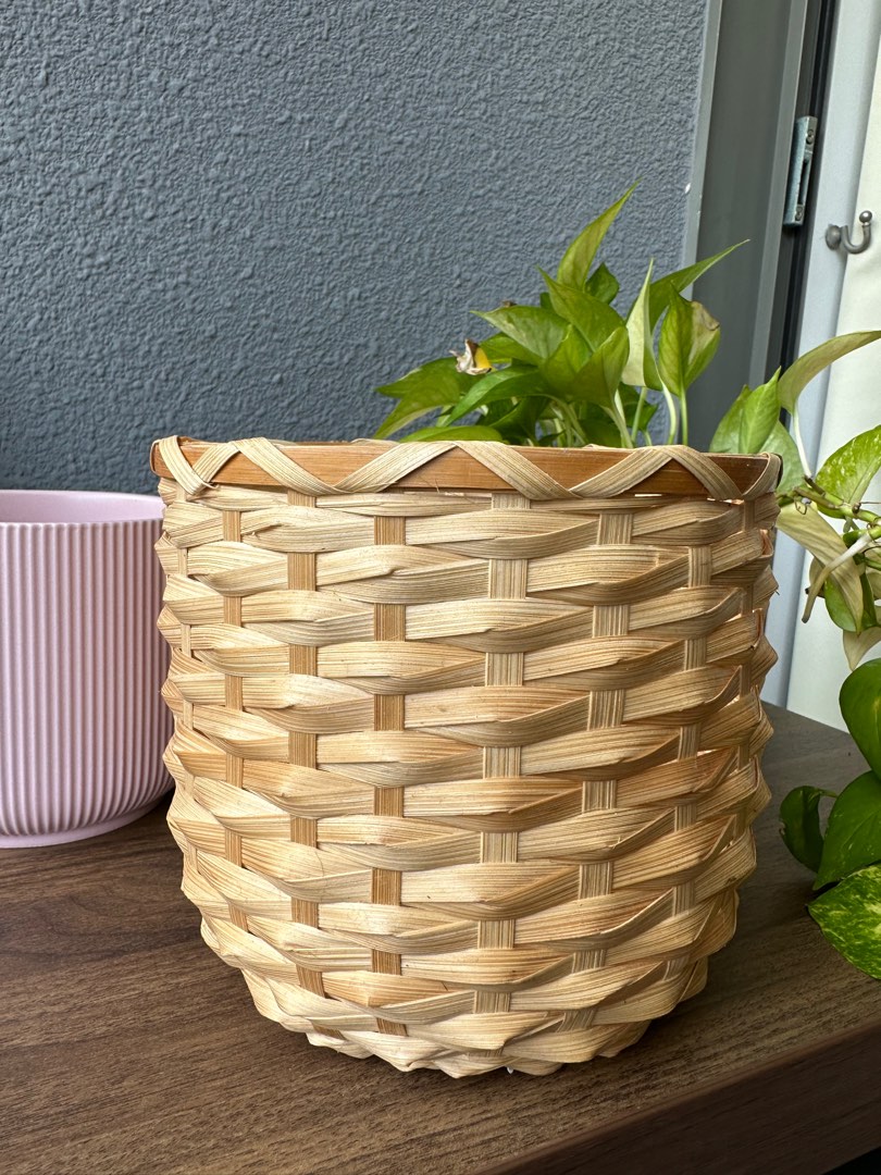 Wooven pot case, Furniture & Home Living, Gardening, Pots & Planters on ...