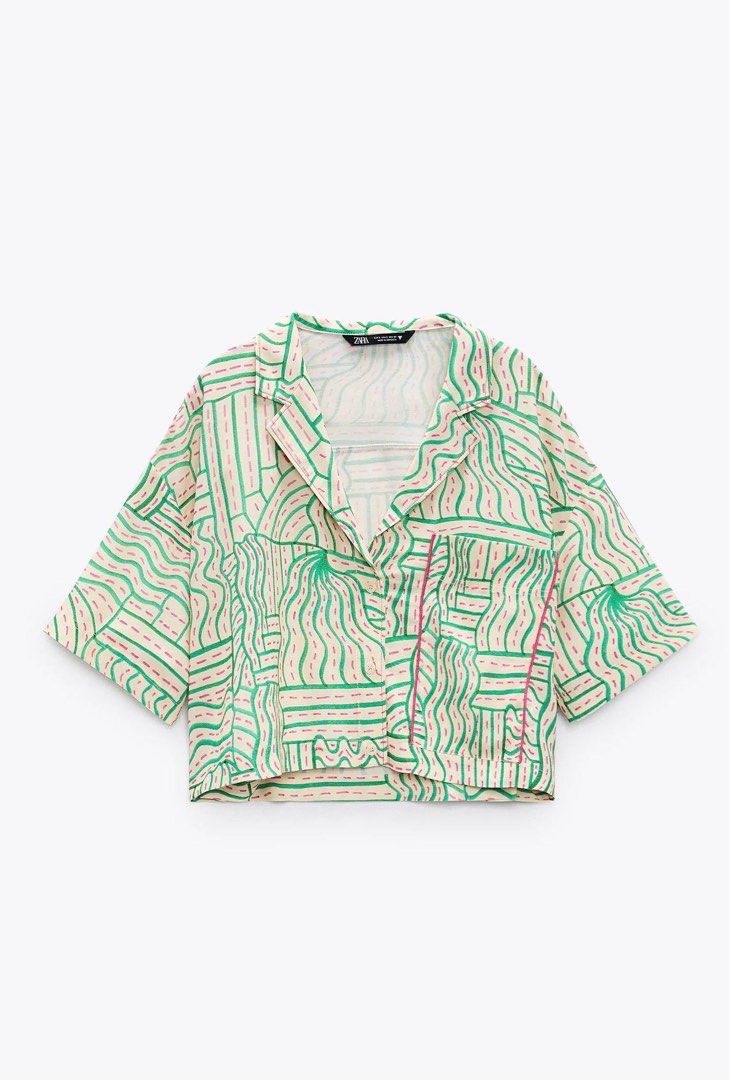 ZARA Linen Blend Co-ord, Women's Fashion, Dresses & Sets, Sets or ...