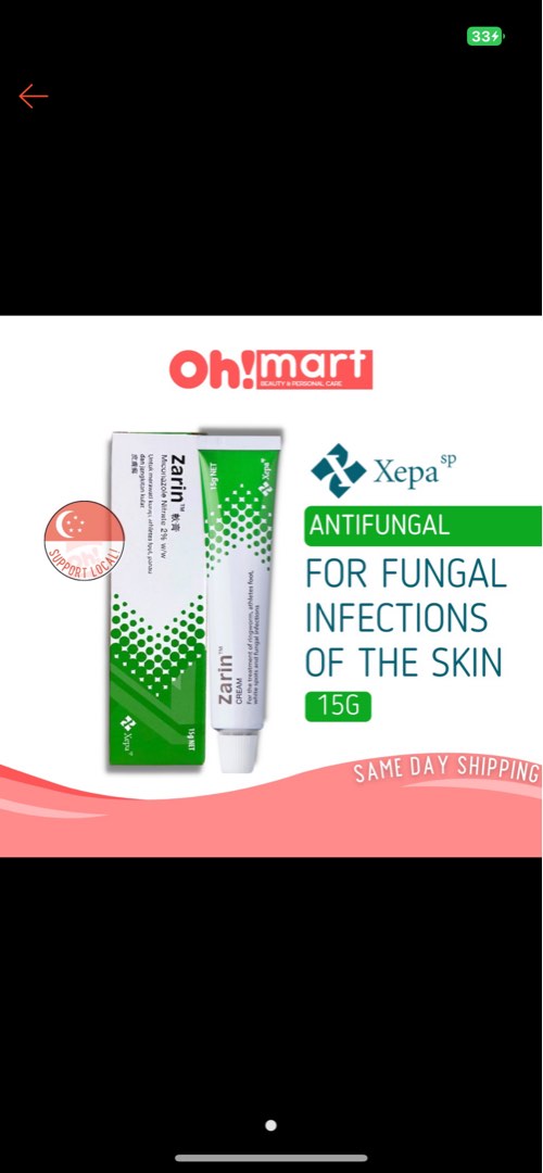 Crap Brand Zarin Miconazole nitrate 2% Anti Fungal Cream, Health ...