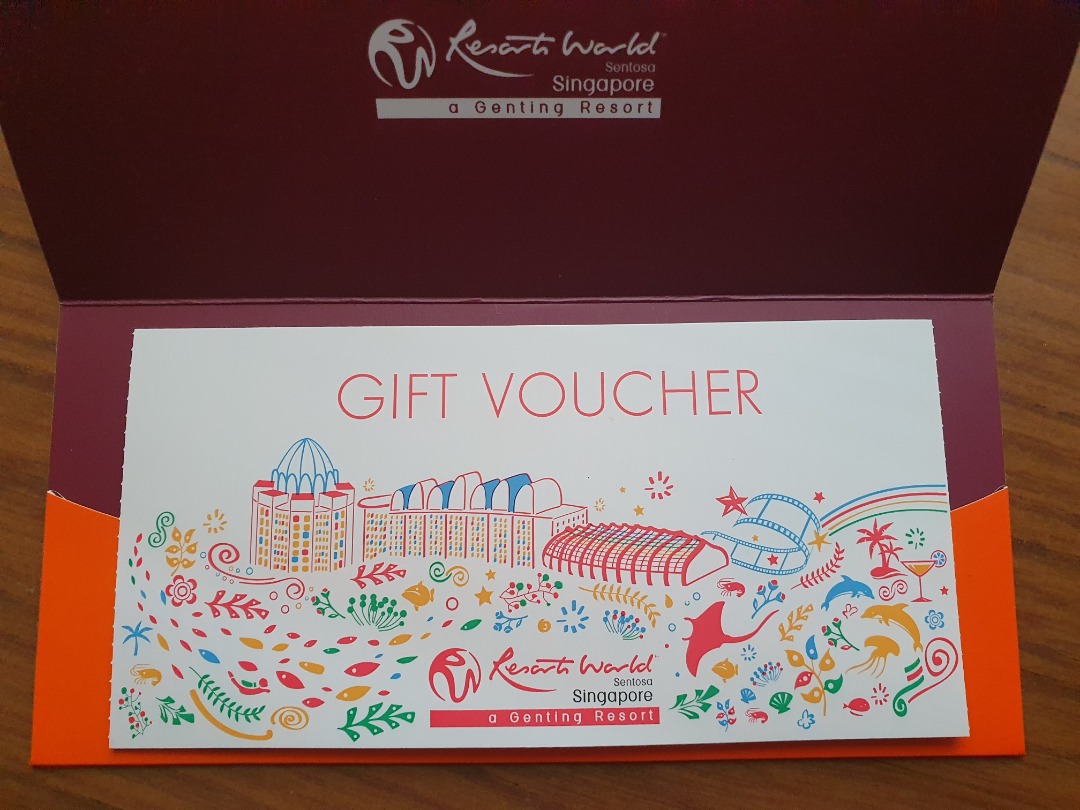 $25 RWS Gift Vouchers (Resorts World Sentosa), Tickets & Vouchers ...