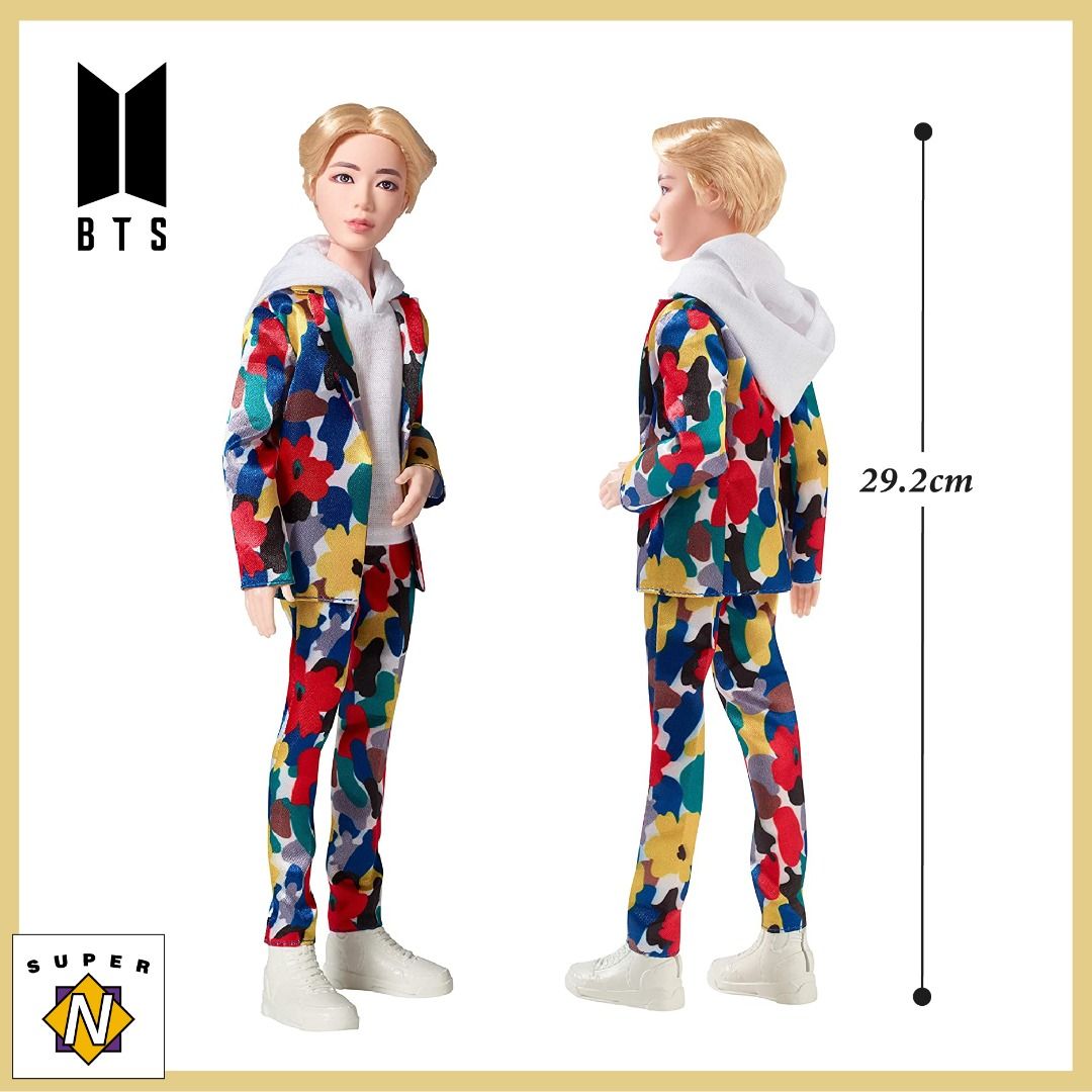 (2 for RM100) BTS x Mattel - Jin (Kim Seok Jin) Idol Doll & Mini Figure ...