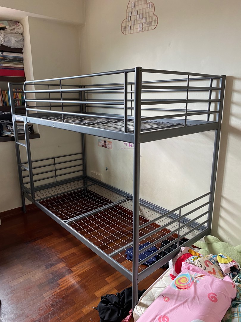 3 layers IKEA bunk bed, Furniture & Home Living, Furniture, Bed Frames ...