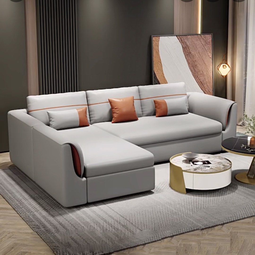 3 seater L-shape Length 240cm Ria Designer Sofa Bed with Storage Chaise ...