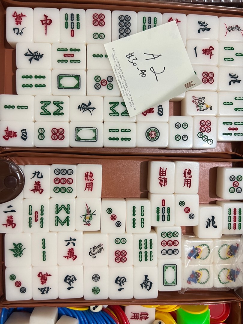 A2 Mahjong Set (off white color), Hobbies & Toys, Toys & Games on Carousell