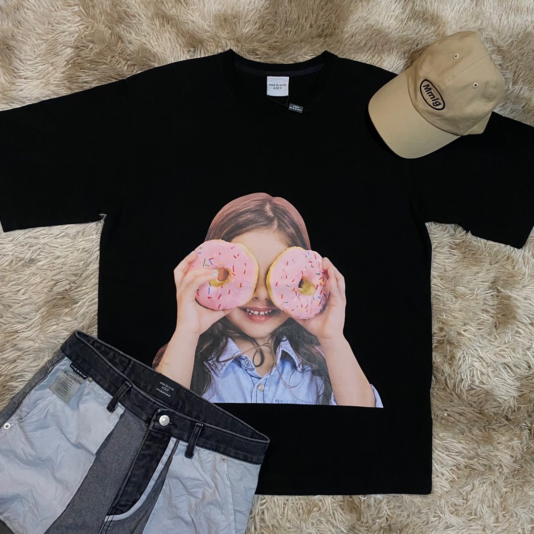 Acme De La Vie (ADLV)— Baby Face Donut Girl Shirt Black, Men's Fashion ...