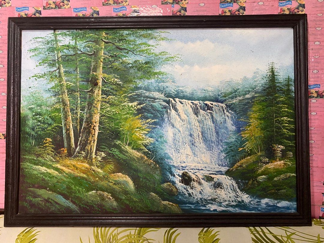 Acrylic painting with frame, Furniture & Home Living, Home Decor ...