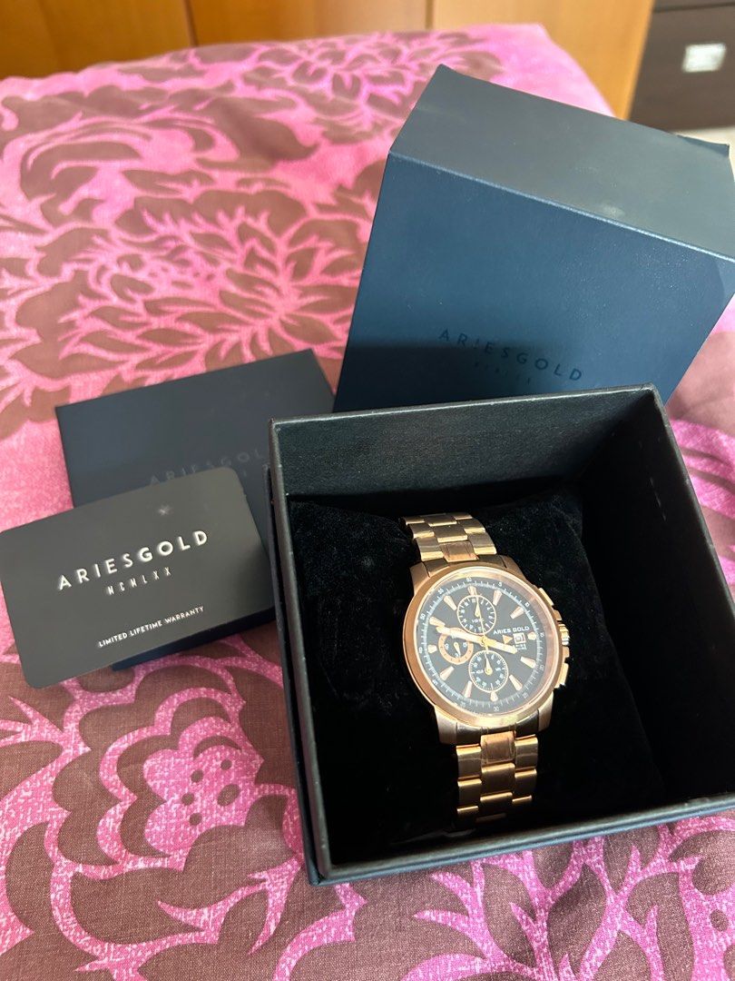 Aries Gold Watch, Luxury, Watches on Carousell