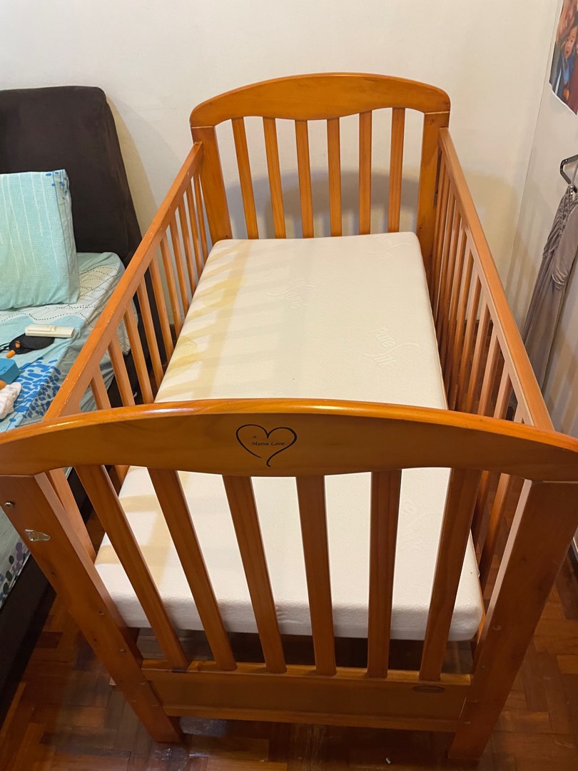 Baby Cot 4 in 1 Convertible Baby Cot to toddler bed, Babies & Kids ...