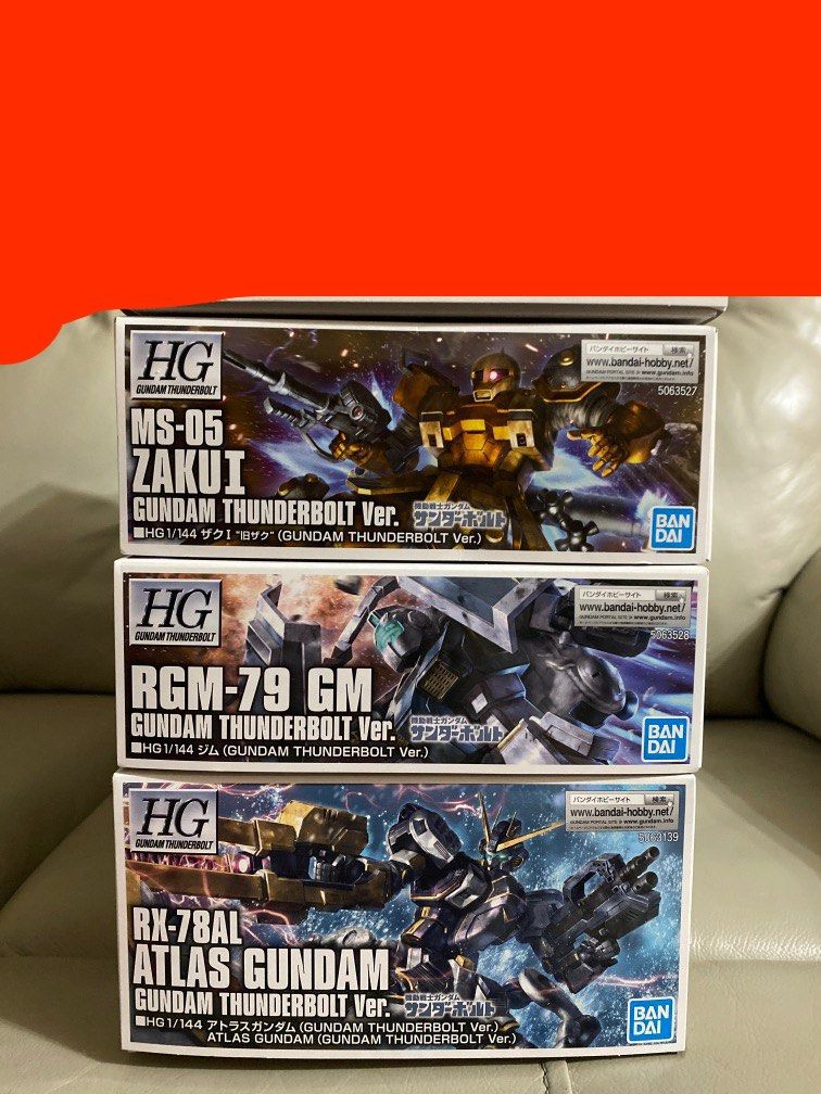 Bandai HG 1/144 Thunderbolt Ver. MS-05 ZAKU I RGM-79 GM RX-78AL ATLAS GUNDAM, 興趣及遊戲, 玩具 & 遊戲類 ...