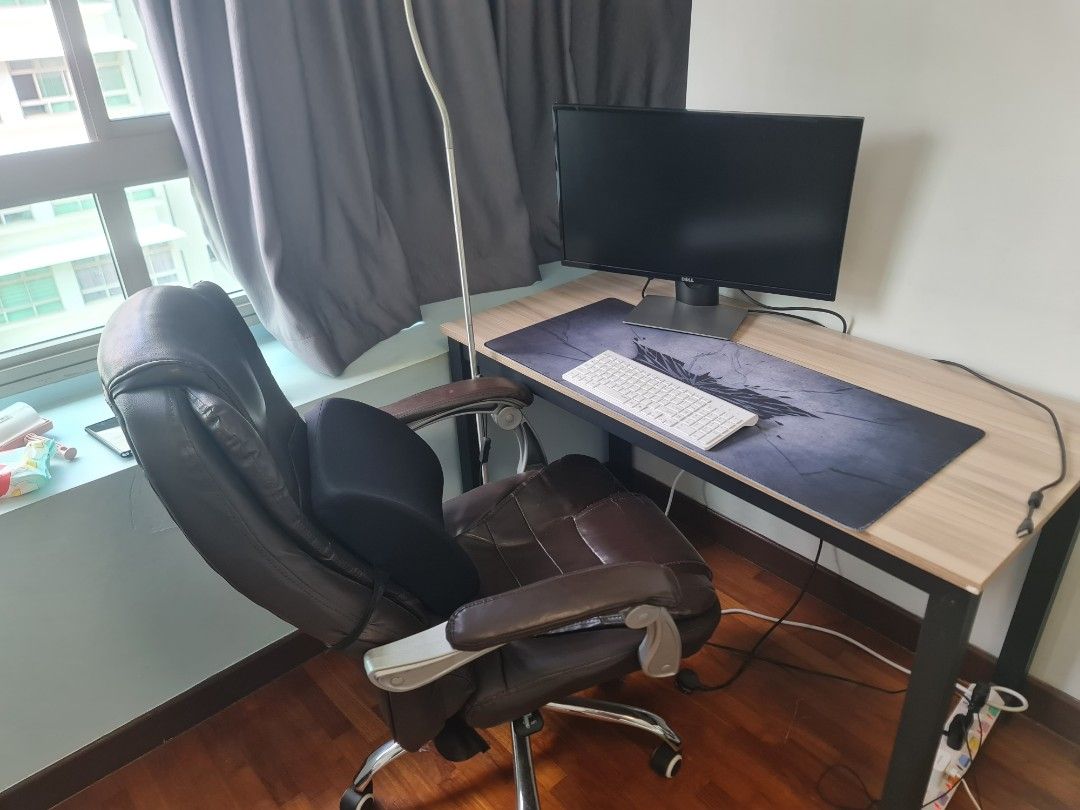 Beautiful study table setup, Furniture & Home Living, Furniture, Tables ...