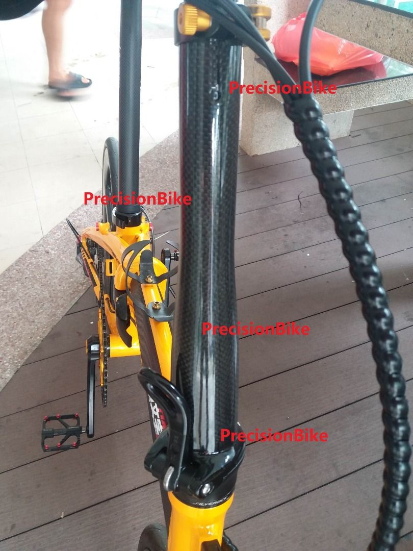 Bicycle Carbon Fiber Quick Release Head Folding Stem Adjustable ...