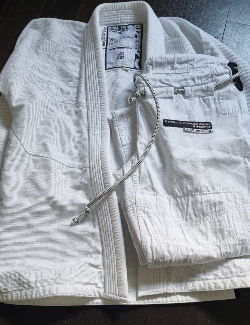 BJJ JIU-JITSU GI Hyperfly Hyperlyte Gi Size A0 Long, Men's Fashion ...