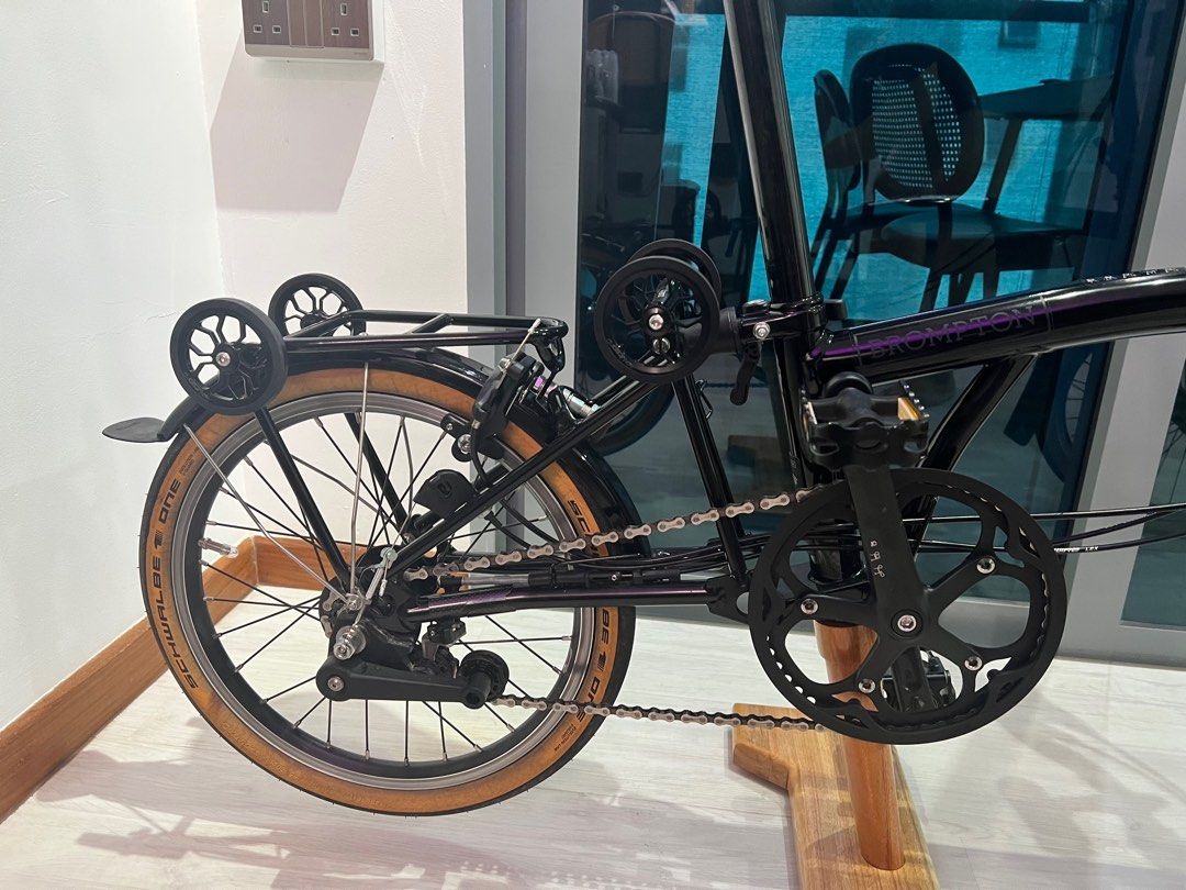 Brompton C-line H6L Black Edition (Installed Titanium Q rack), Sports ...