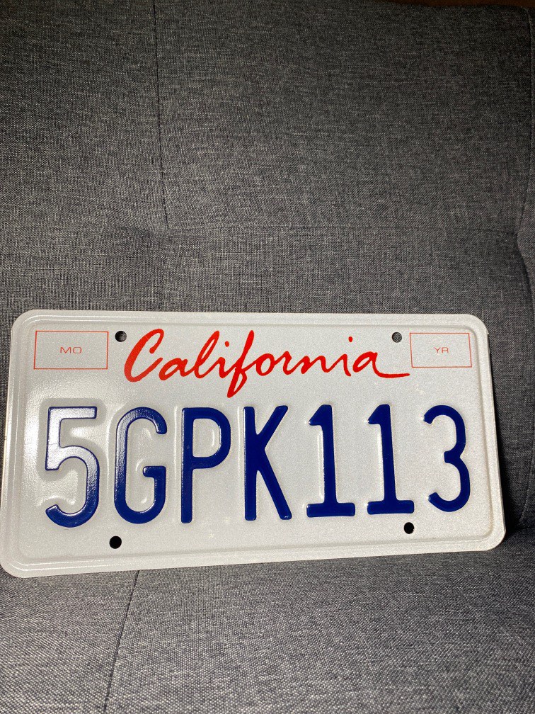 California plate number on Carousell