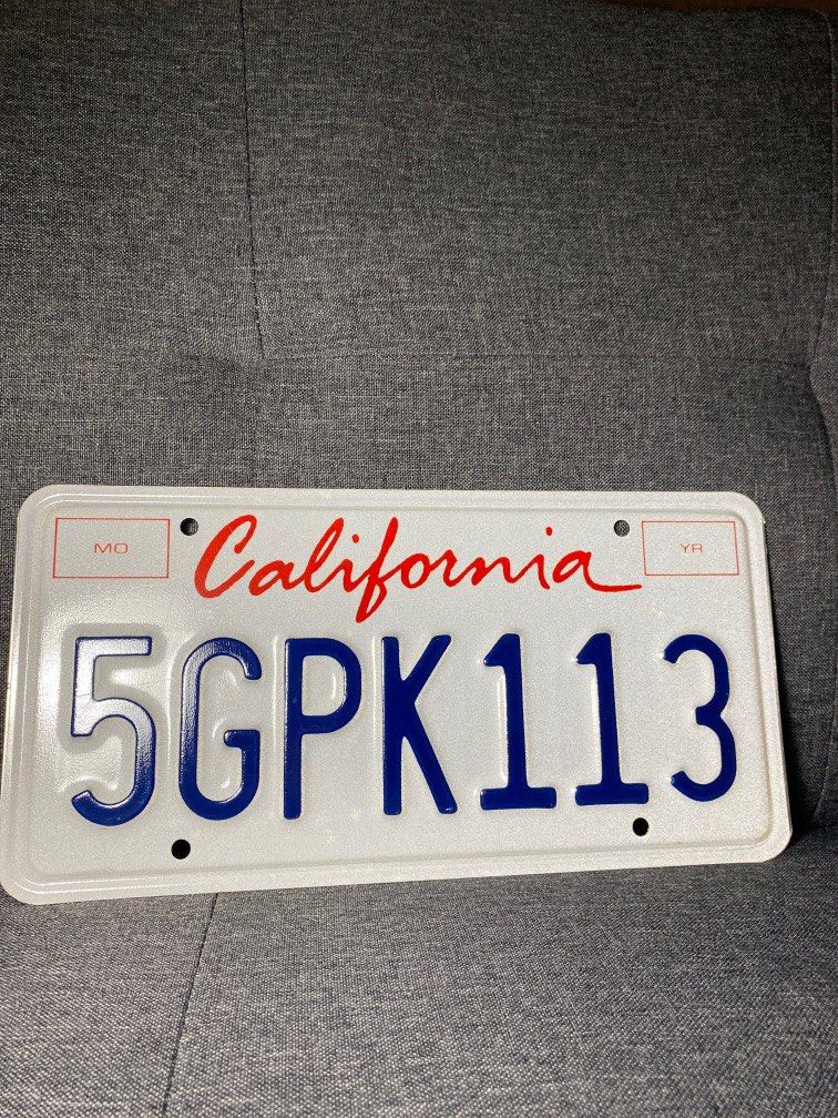 California plate number on Carousell