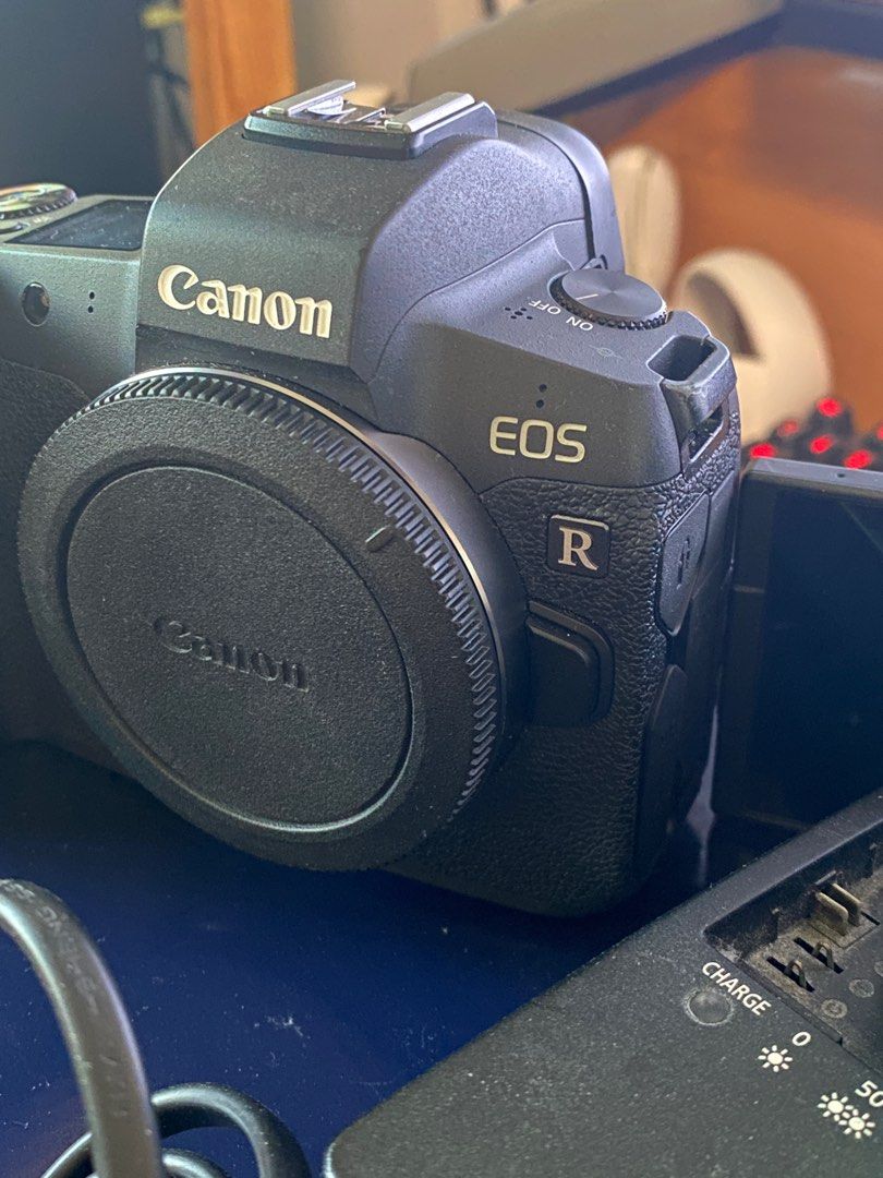 Canon EOS R + EF to EOS R adapter + LP-E6 Battery + Charger & Cable ...