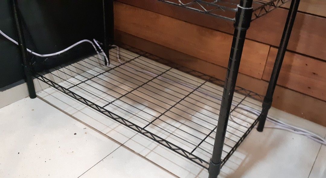 Carbon Steel black Rack (4Tier), Furniture & Home Living, Furniture ...