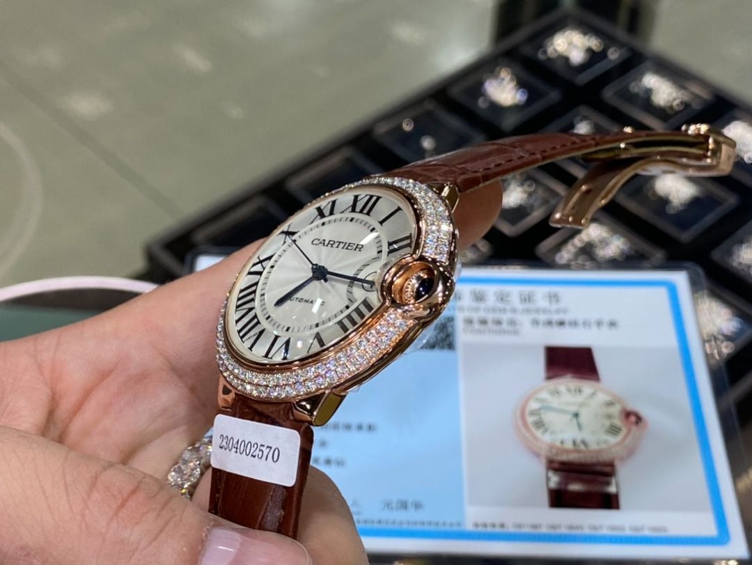 Cartier blue balloon 42mm diameter 18K gold men's watch mechanical men ...