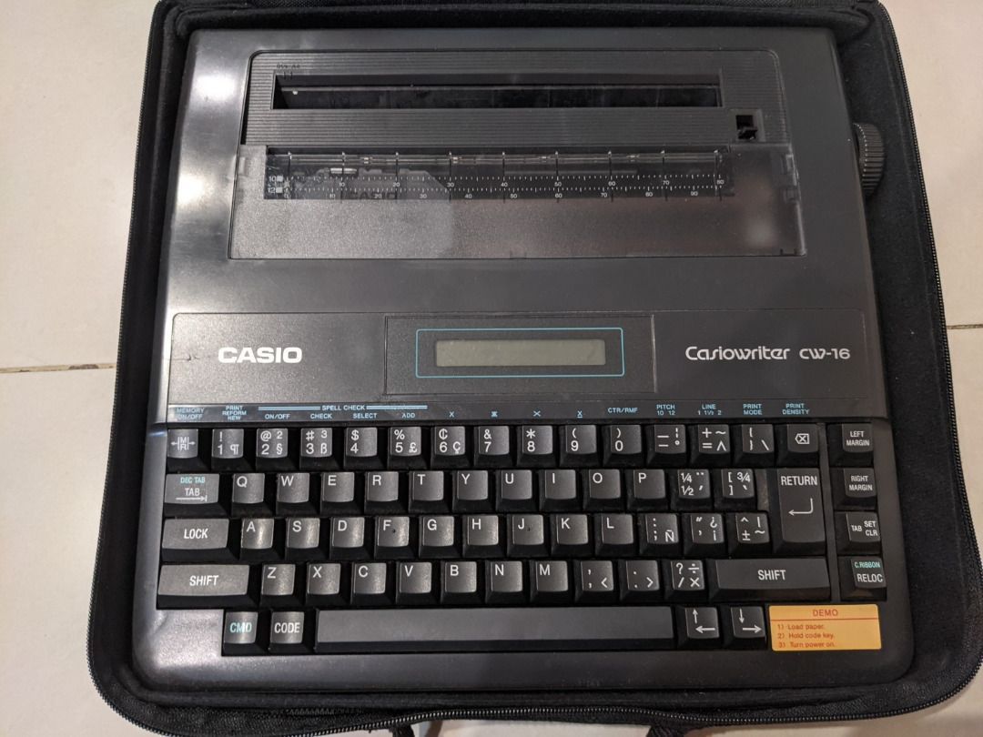 Casio Casiowriter CW-16 Typewriter Type Writer, Hobbies & Toys ...