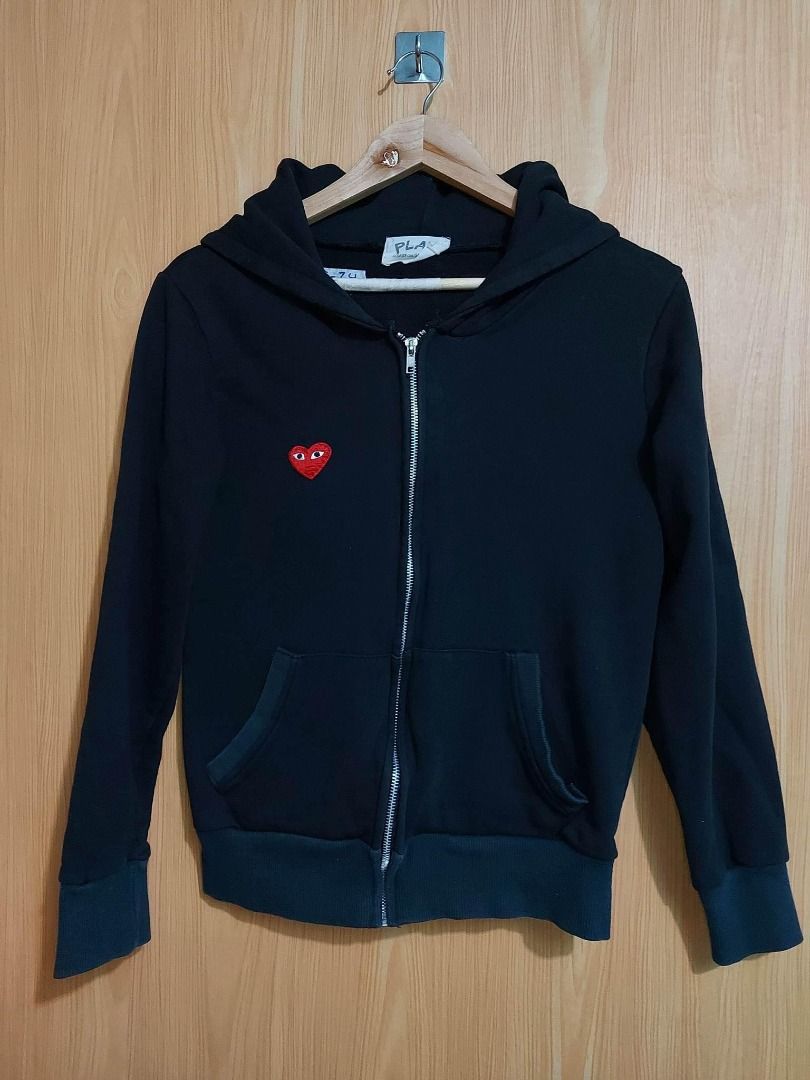CDG PLAY HOODIE, Women's Fashion, Coats, Jackets and Outerwear on Carousell