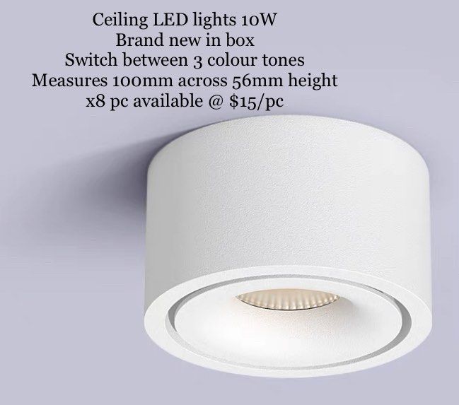 Ceiling led spot lights, Furniture & Home Living, Lighting & Fans ...