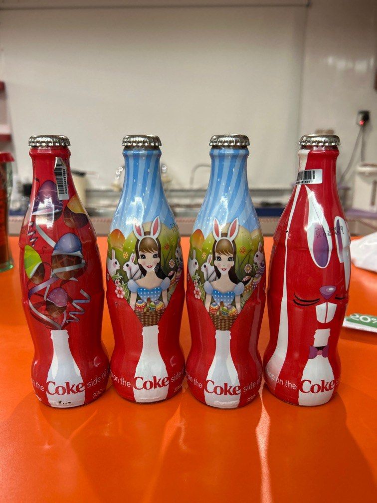 Coca Cola Happy Easter Glass Bottle Set (Unopened Coke) , Hobbies ...