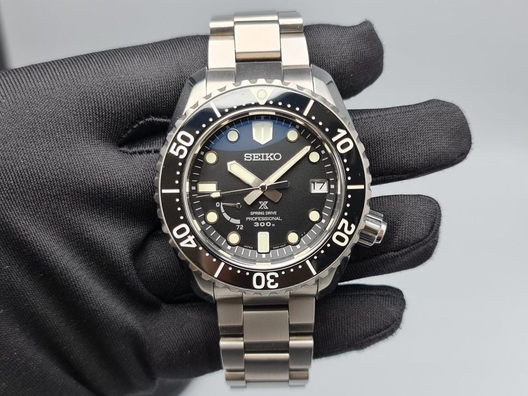 Complete Set Seiko Prospex LX Spring Drive Professional 300m Titanium ...