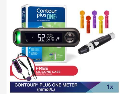 Contour Plus One Blood Glucose Monitoring System- mmol/L, Health ...