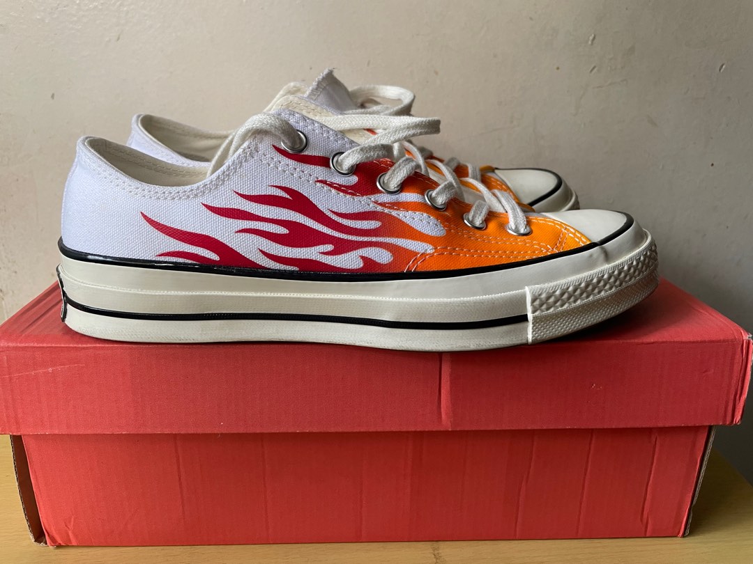 Converse Chuck 70 Flames (white), Men's Fashion, Footwear, Sneakers on ...