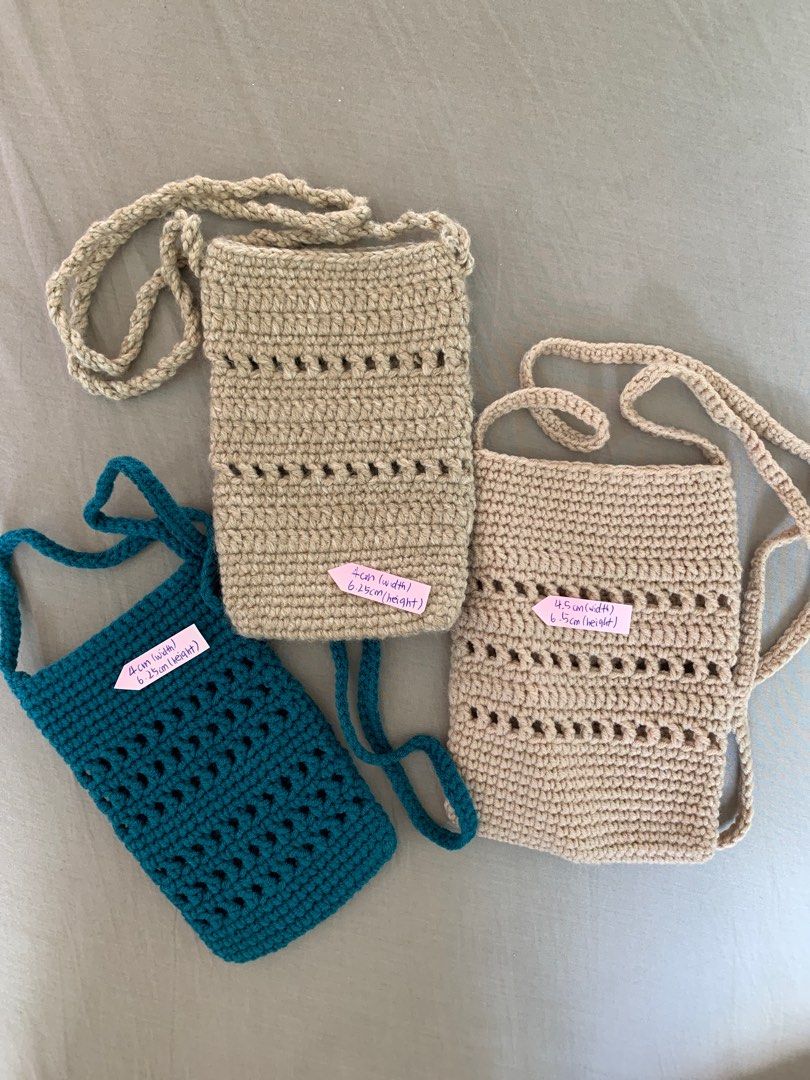 Crochet Mini Pouch / Bag, Hobbies & Toys, Stationery & Craft, Handmade ...