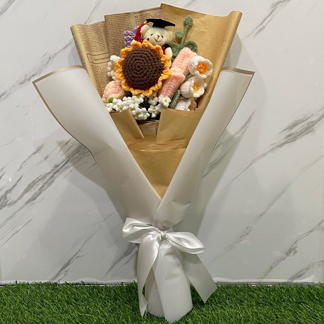 Crochet Sunflower Bouquet | Graduation | Birthday | Anniversary ...