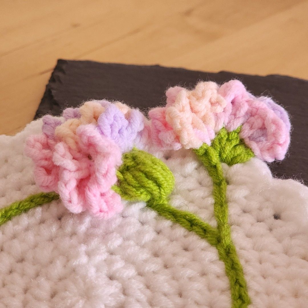 Crochet Tulip Coasters, Hobbies & Toys, Stationery & Craft, Handmade ...