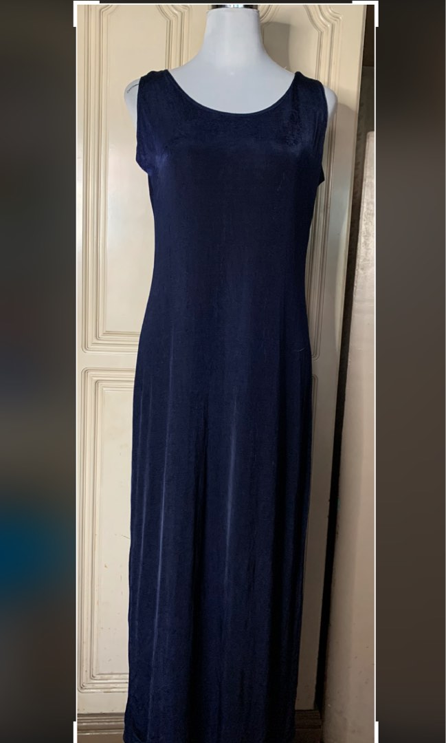 Dark Blue Maxi Dress, Women's Fashion, Dresses & Sets, Dresses on Carousell
