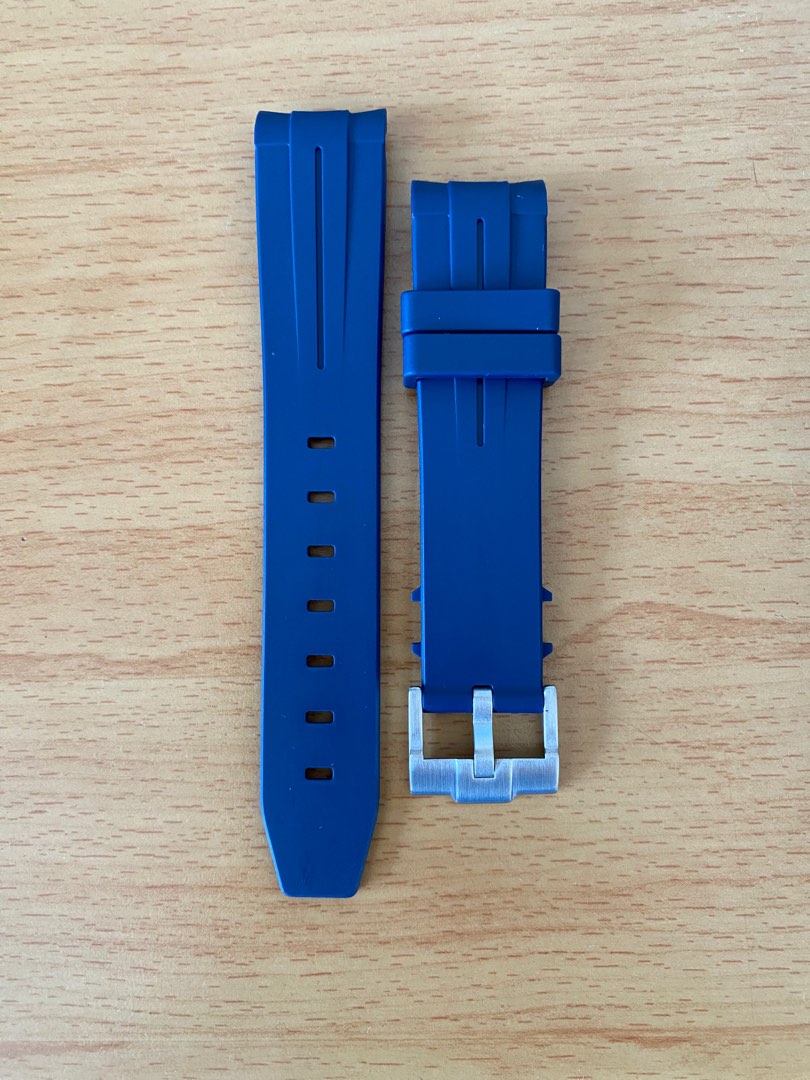 Moonswatch Dark Blue rubber watch strap, Men's Fashion, Watches ...