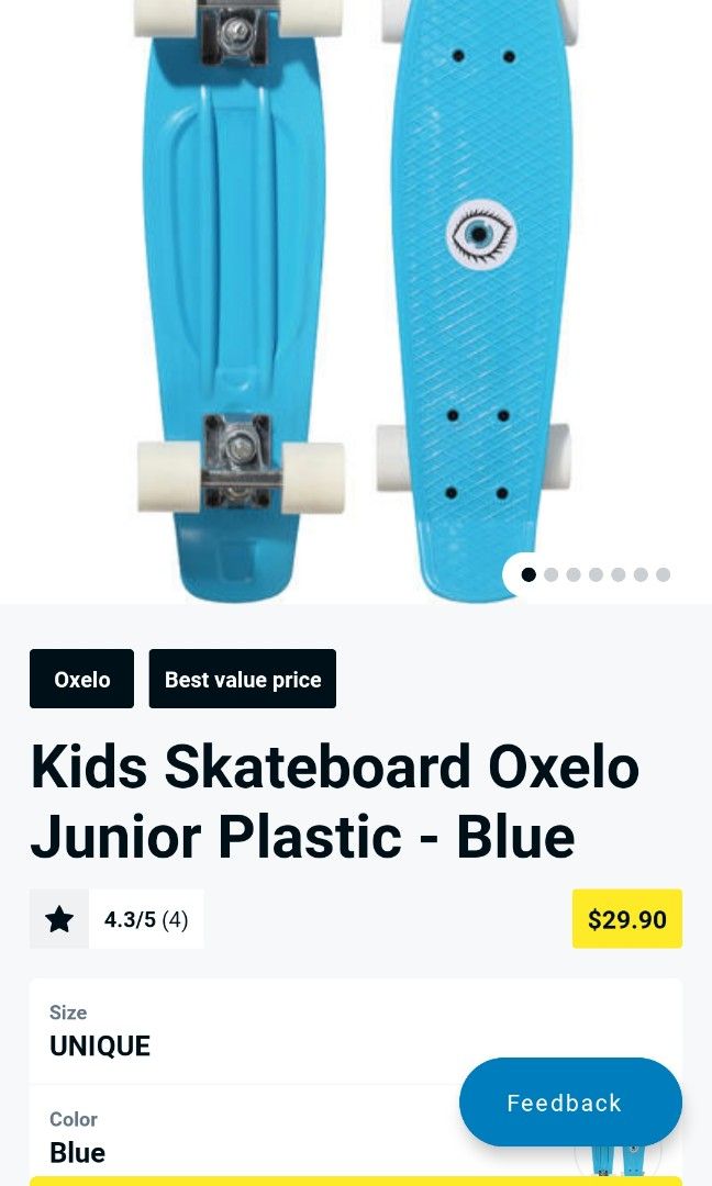 Decathlon Oxelo Skate Board, Helmet and Guard, Sports Equipment, Sports ...