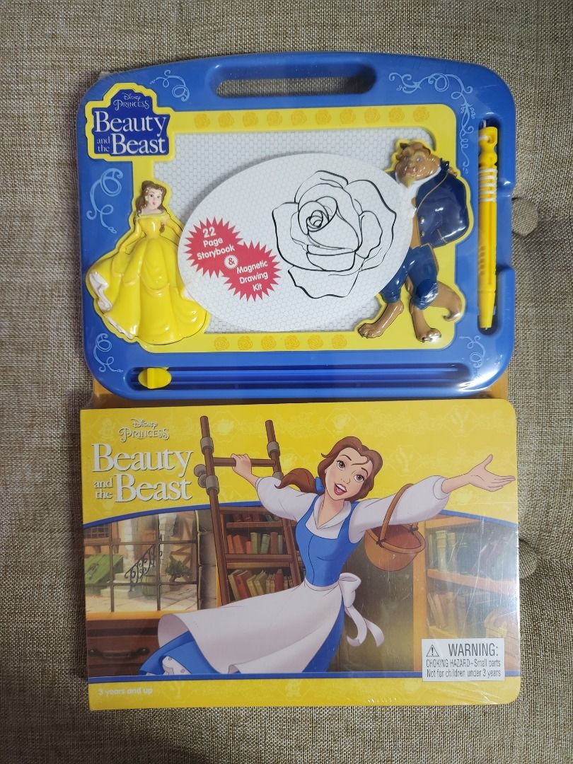 Disney belle story book with magnetic pen, Hobbies & Toys, Books ...
