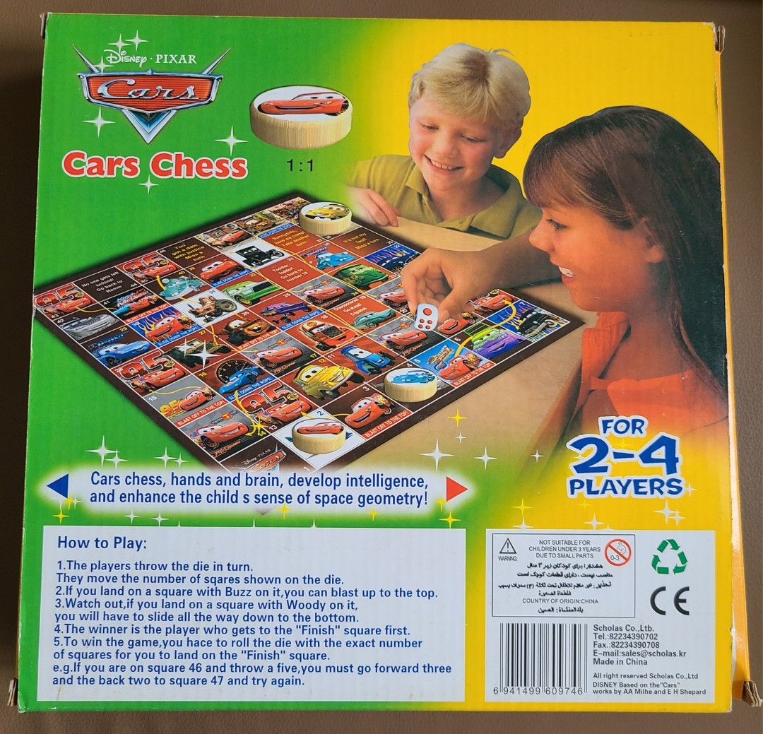 Disney Pixar Cars Chess, 興趣及遊戲, 玩具 & 遊戲類 - Carousell