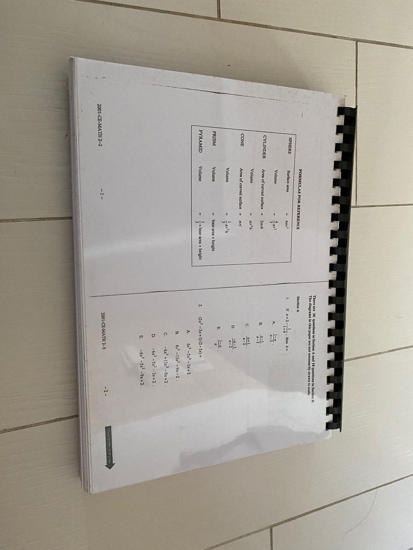 DSE Maths Past Papers, 興趣及遊戲, 書本 & 文具, 教科書 - Carousell