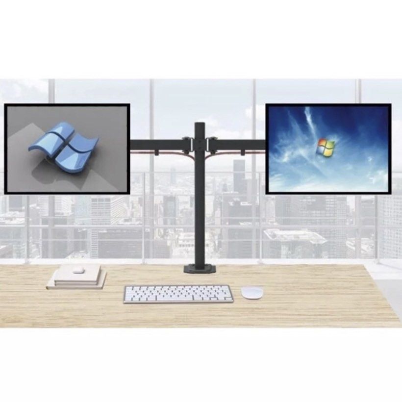 Dual LED Monitor Mount with C-clamp on Carousell