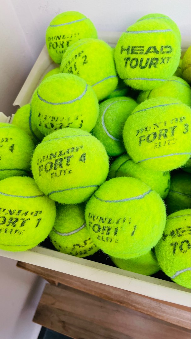 Dunlop Tennis Balls used for 3 hours, Sports Equipment, Sports & Games ...