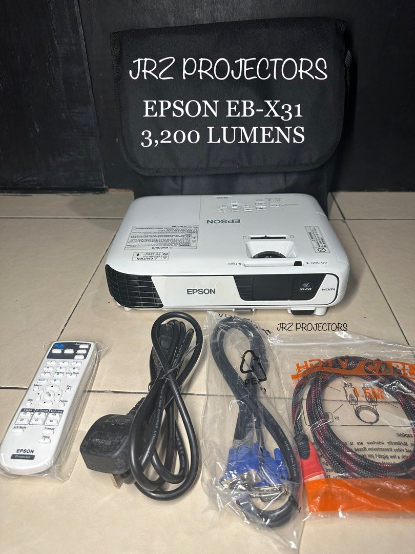 EPSON EB-X31 XGA PROJECTOR 3,200lumens, TV & Home Appliances, TV ...