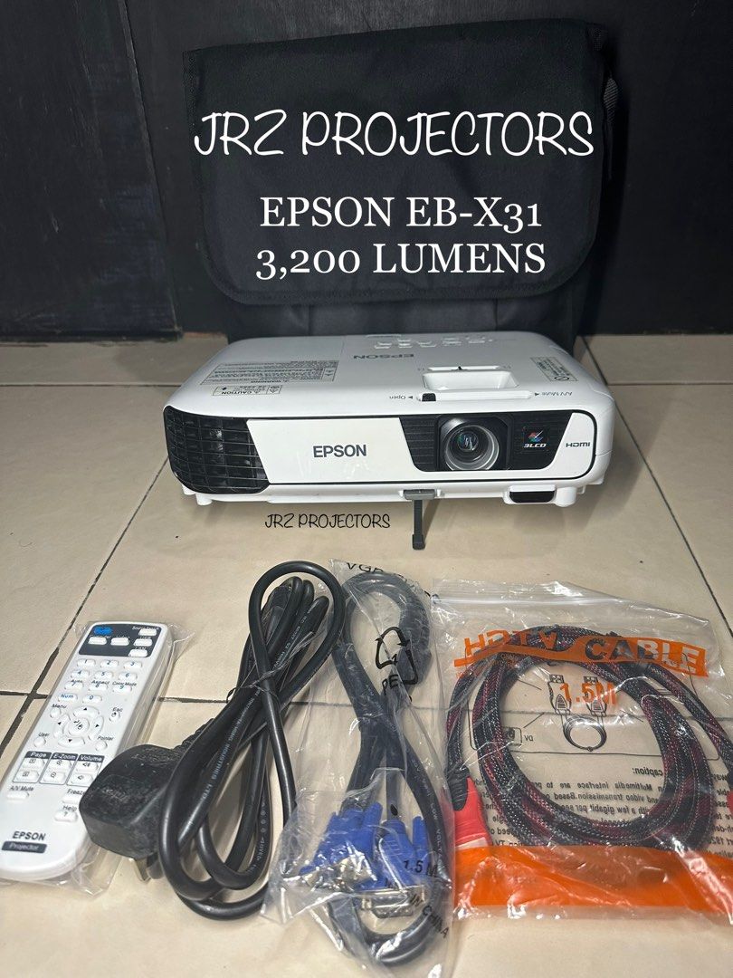 EPSON EB-X31 XGA PROJECTOR 3,200lumens, TV & Home Appliances, TV ...