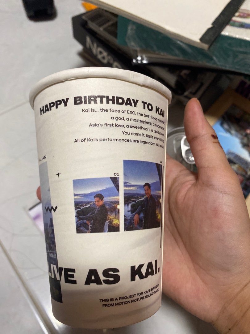 EXO Kai Fancafe Event in Seoul Photocards & Cup Merch, Hobbies & Toys ...
