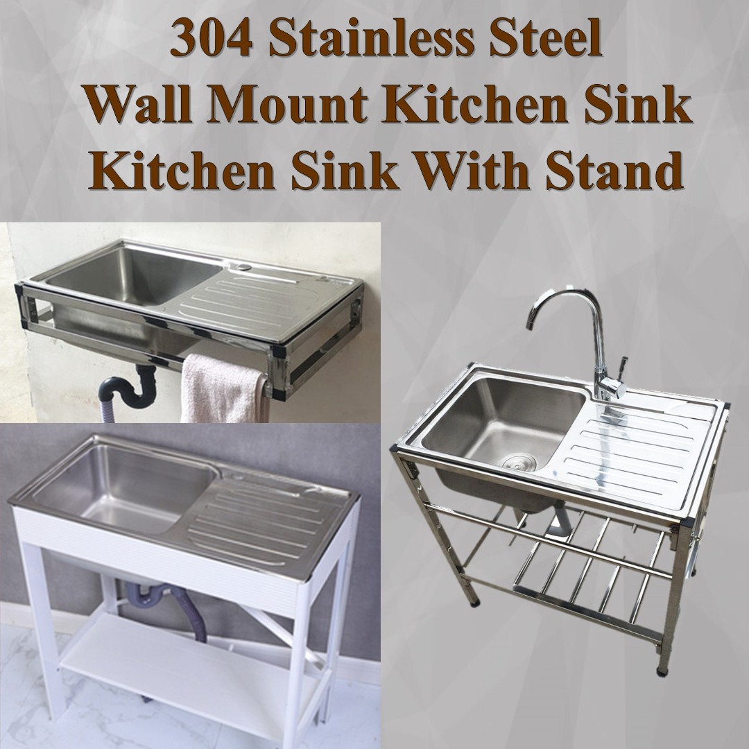 Free Tap Sink With Platform / Kitchen sink With Stand / Stainless steel ...