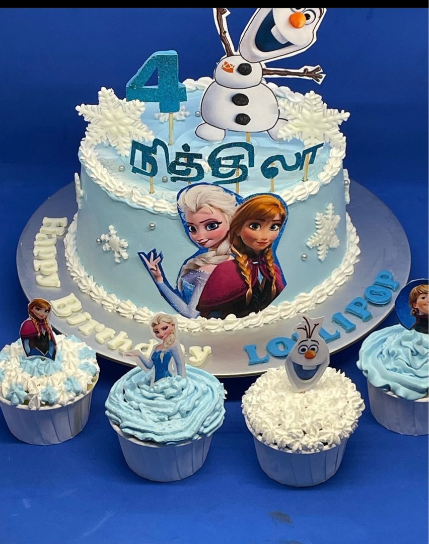 Frozen theme cake, Food & Drinks, Homemade Bakes on Carousell