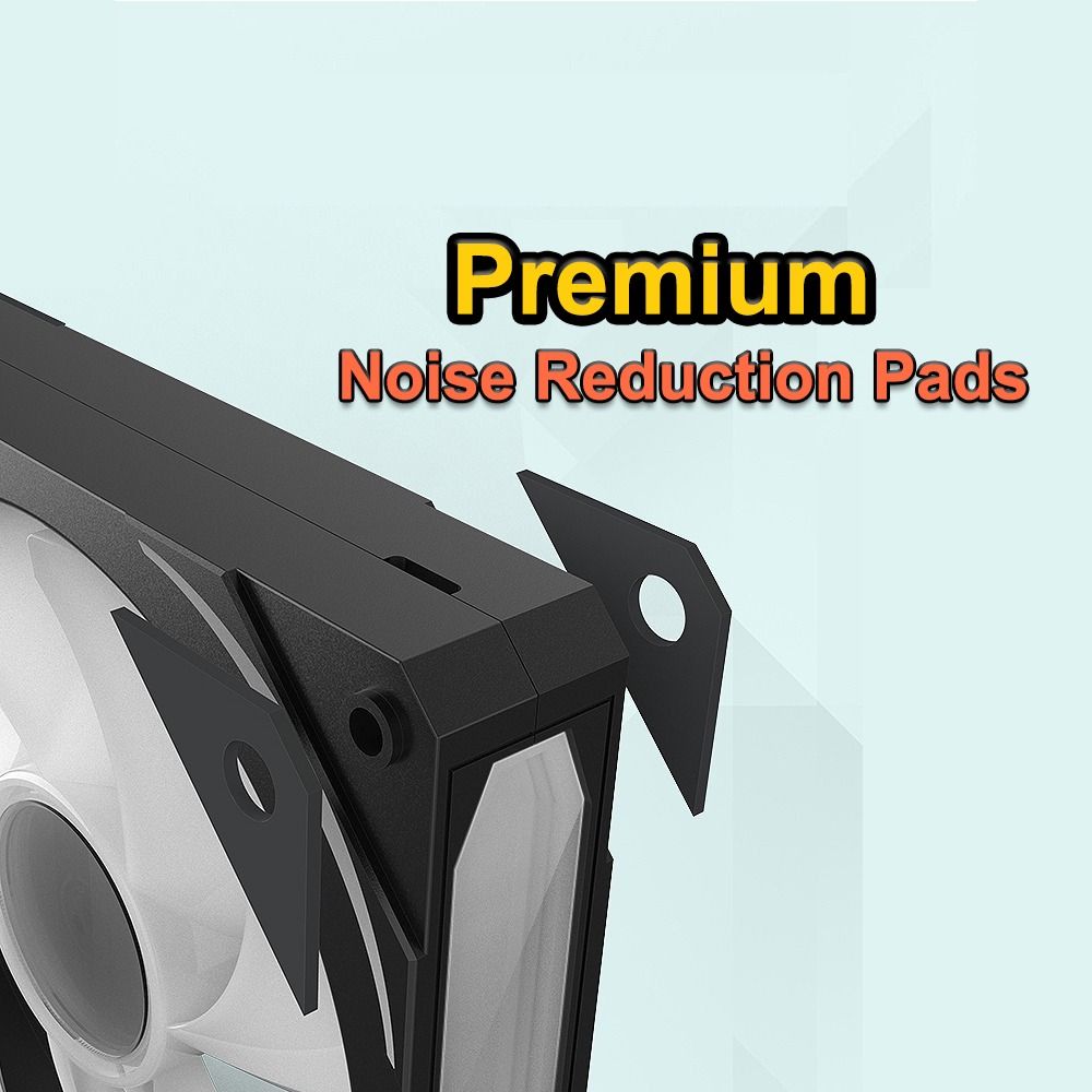 G Partners X120 ARGB 12CM Fan silent 3 Pack Black and White fans available PWM 5v3 120mm Quiet ...