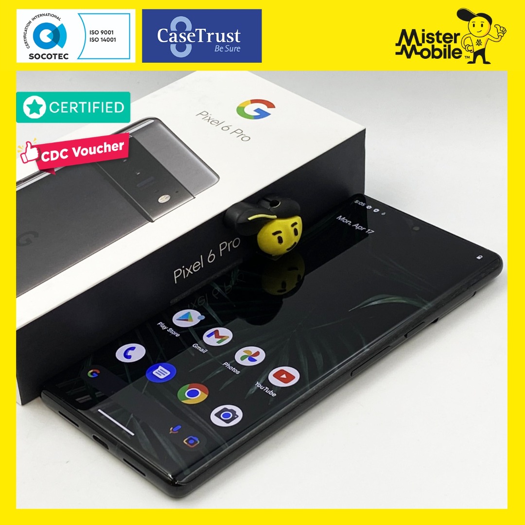 Google Pixel 6 Pro 128 128GB Stormy Black Used UK Set, Mobile Phones ...