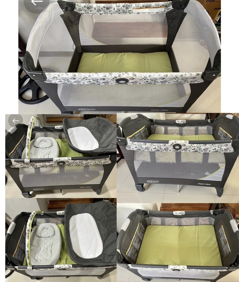 Graco Pack n Play Crib with newborn napper and diaper changer on Carousell